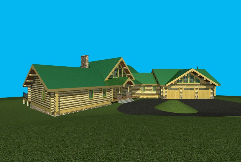 Joe and Shannon Leduc log home - Montana Log Homes : Montana Log Homes