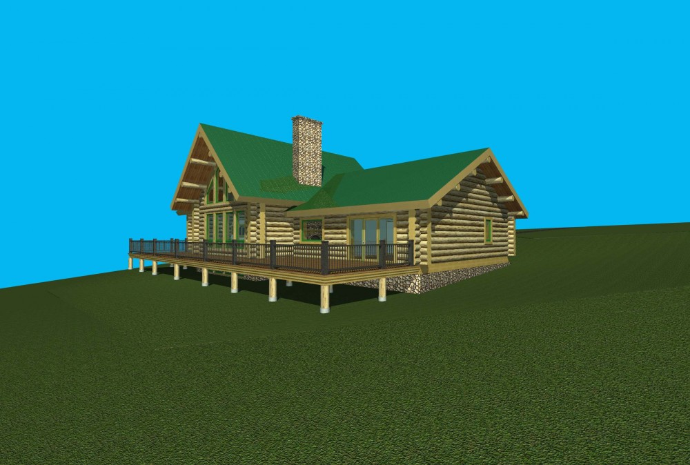 Joe and Shannon Leduc log home - Montana Log Homes : Montana Log Homes