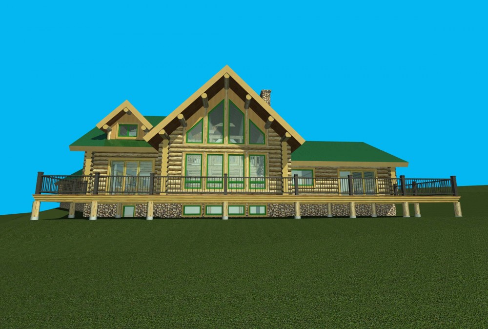 Joe and Shannon Leduc log home - Montana Log Homes : Montana Log Homes