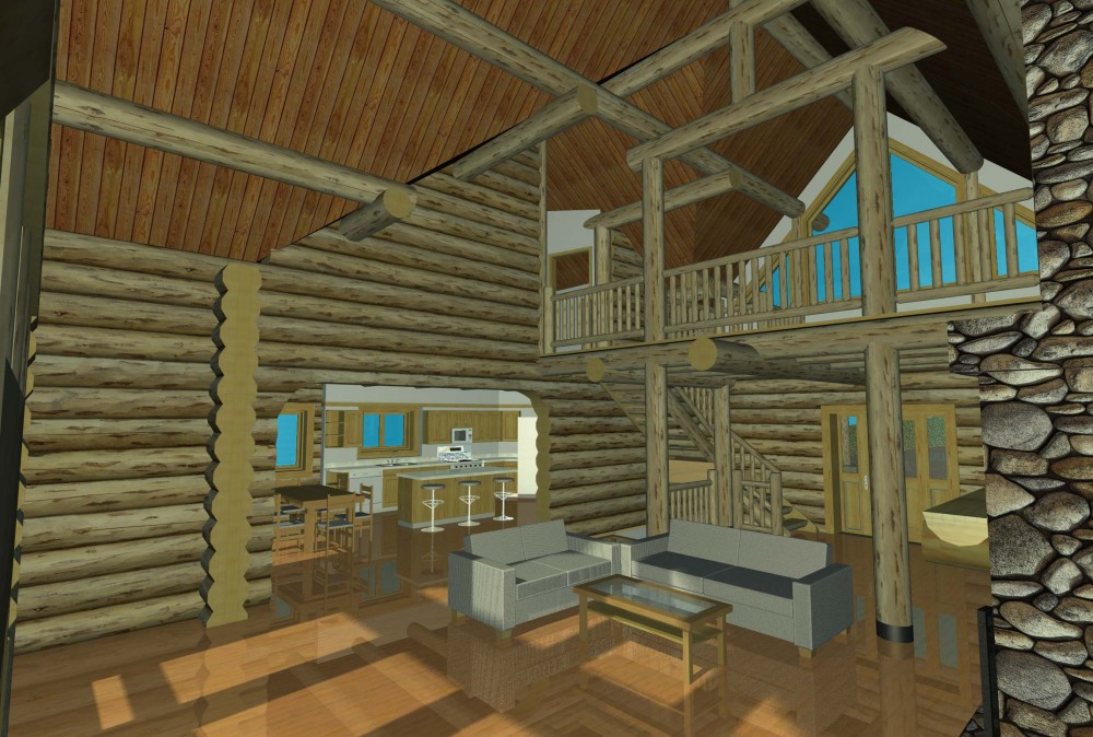 Joe and Shannon Leduc log home - Montana Log Homes : Montana Log Homes