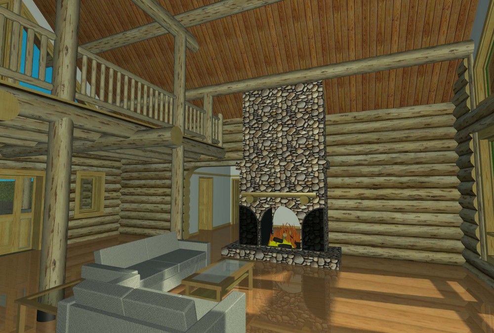 Joe and Shannon Leduc log home - Montana Log Homes : Montana Log Homes